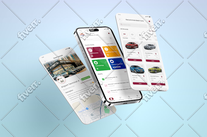 Create modern mobile app ui ux design in figma with interactive prototype by Khansaab55 | Fiverr